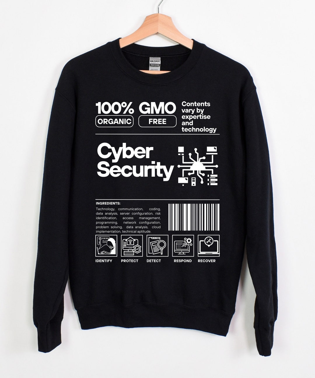 Cyber Security Crewneck Sweatshirt, Cybersecurity Gifts, Computer ...