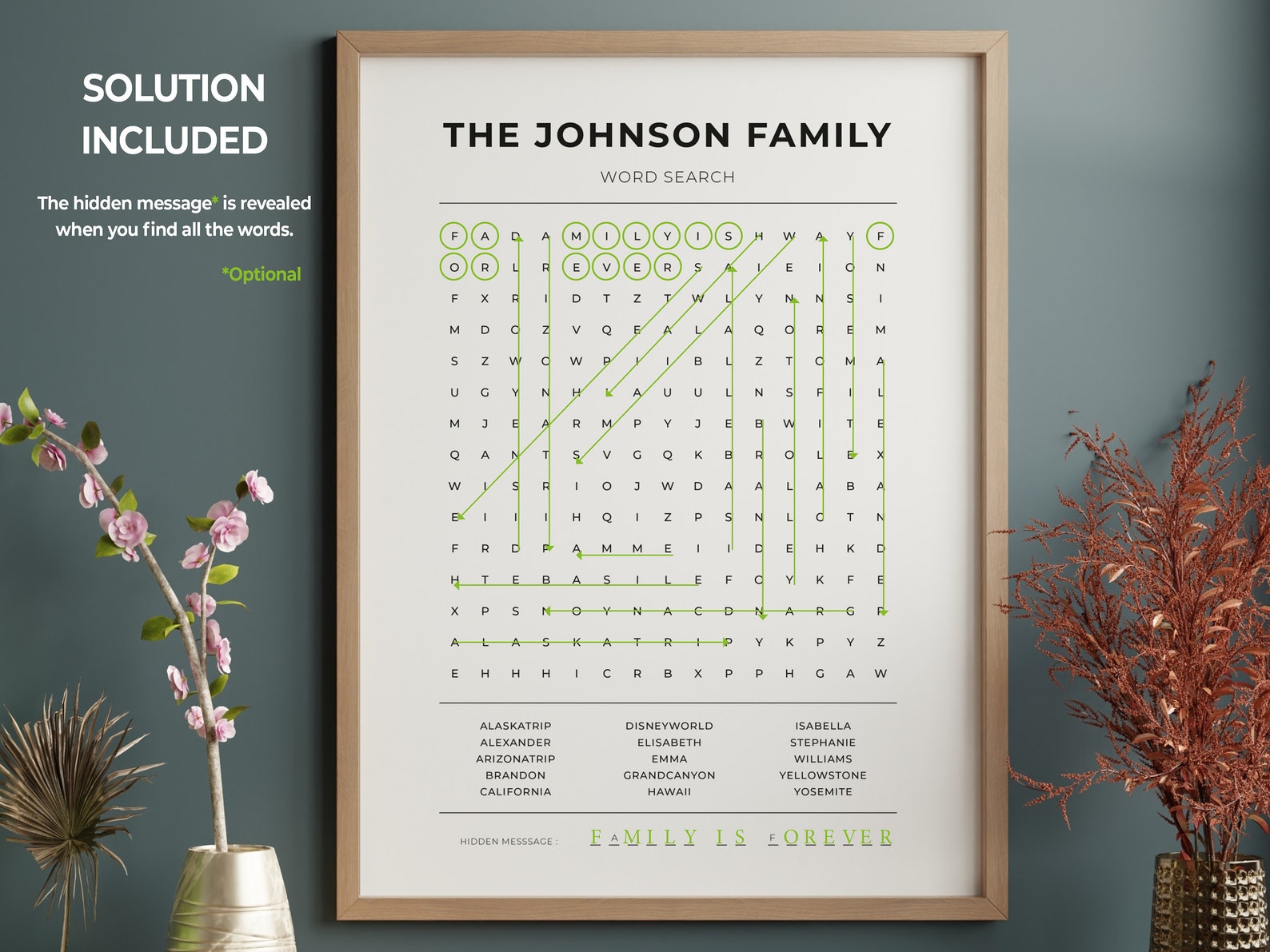Custom Word Search Game Digital Personalized Gift for Birthday, Baby ...