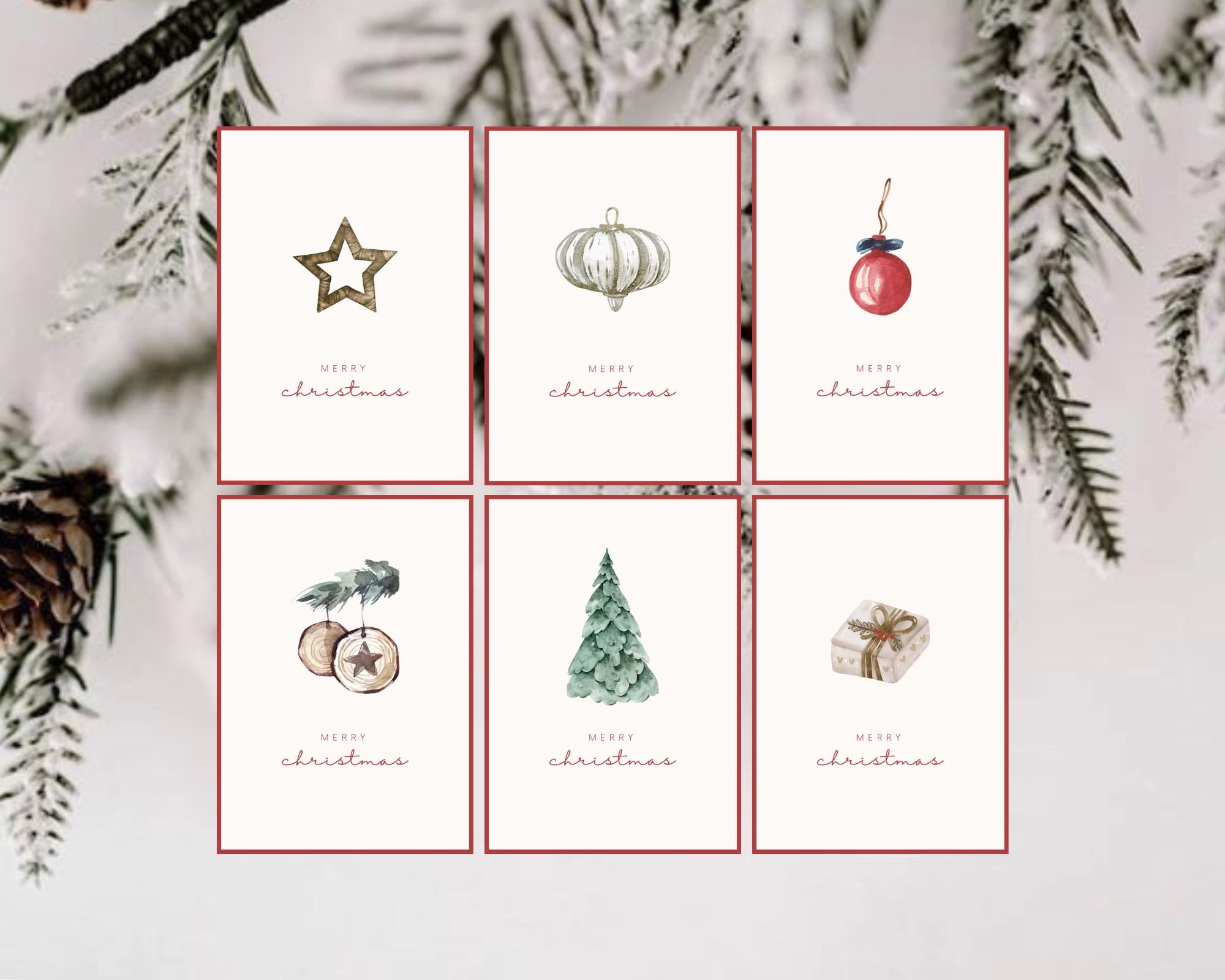 12 Pack of Christmas Cards Digital Download Printable - Etsy