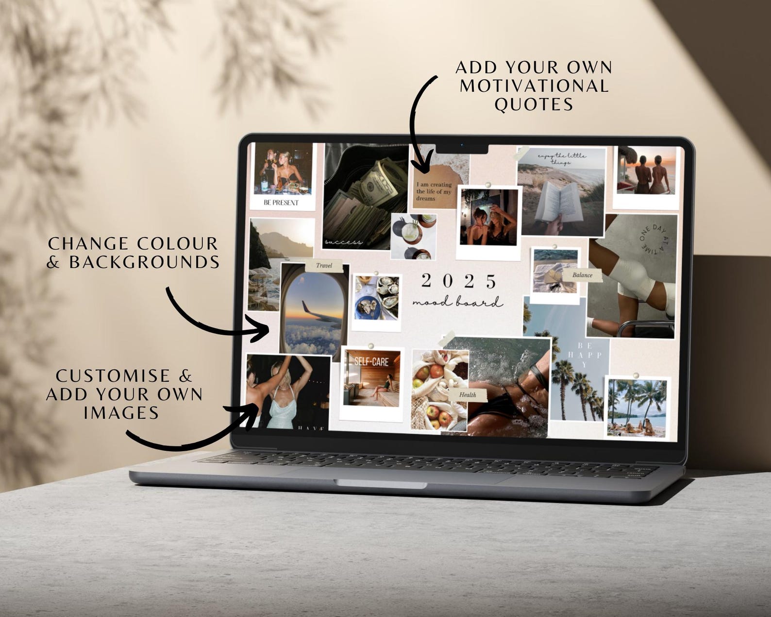 Digital Vision Board Canva Template, 2025 Vision Goals Board - Etsy