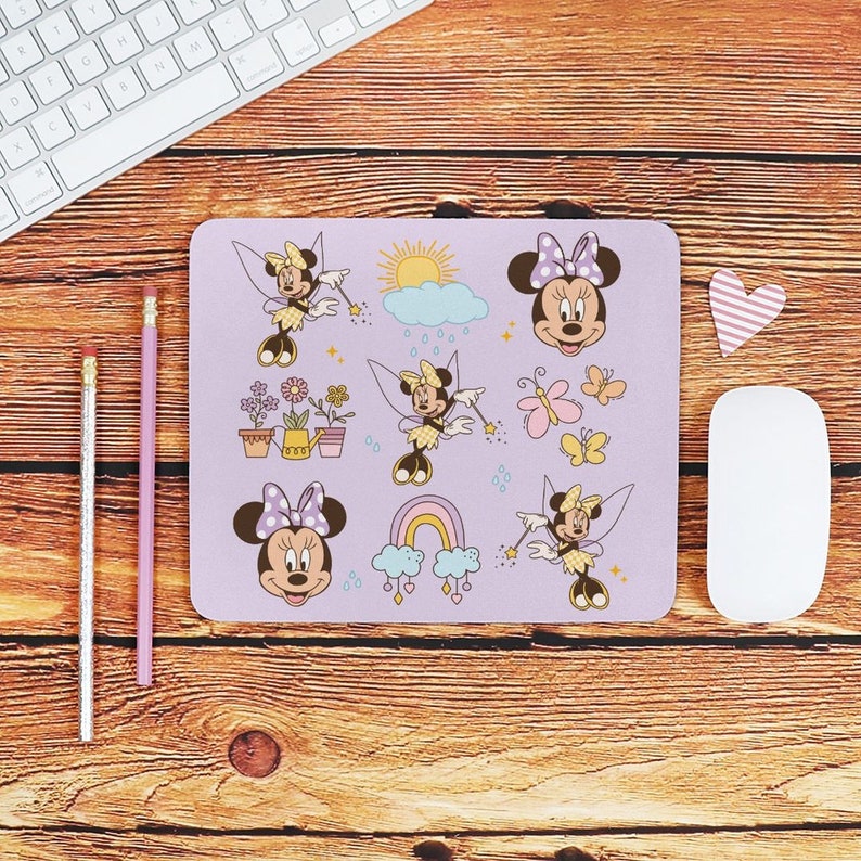 Spring Minnie Mouse Fairy Mouse Pad / Computer Accessories / Cute ...