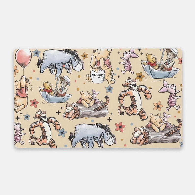 Pooh and Friends Desk Mat / Computer Accessories / Keyboard - Etsy
