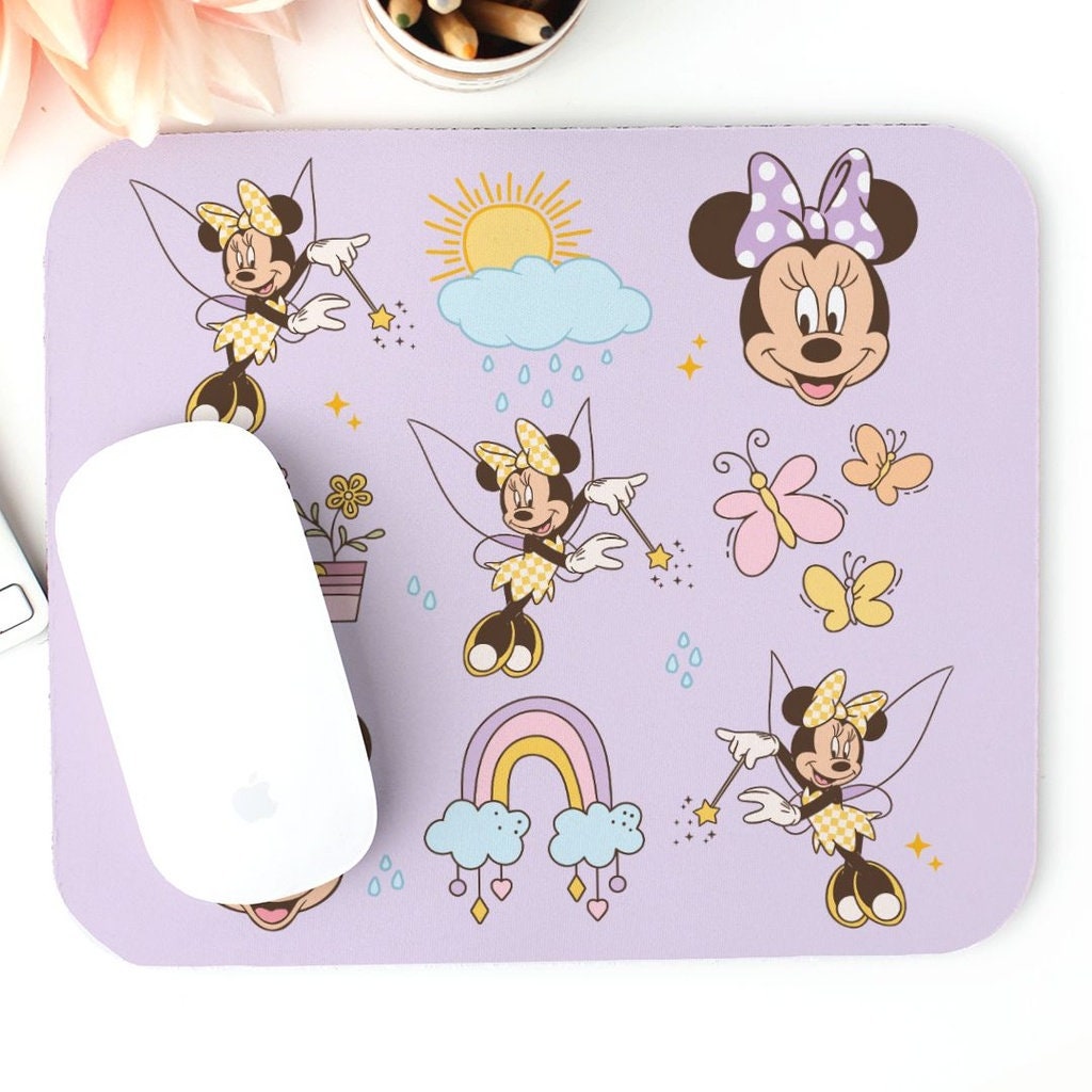 Spring Minnie Mouse Fairy Mouse Pad / Computer Accessories / Cute ...