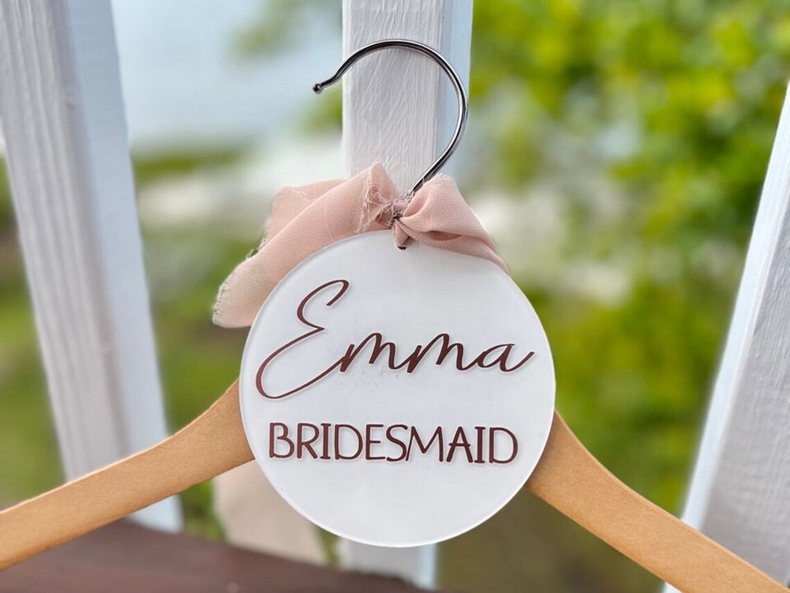 Acrylic Bridal Hanger Tag Custom and Personalized Bridal - Etsy