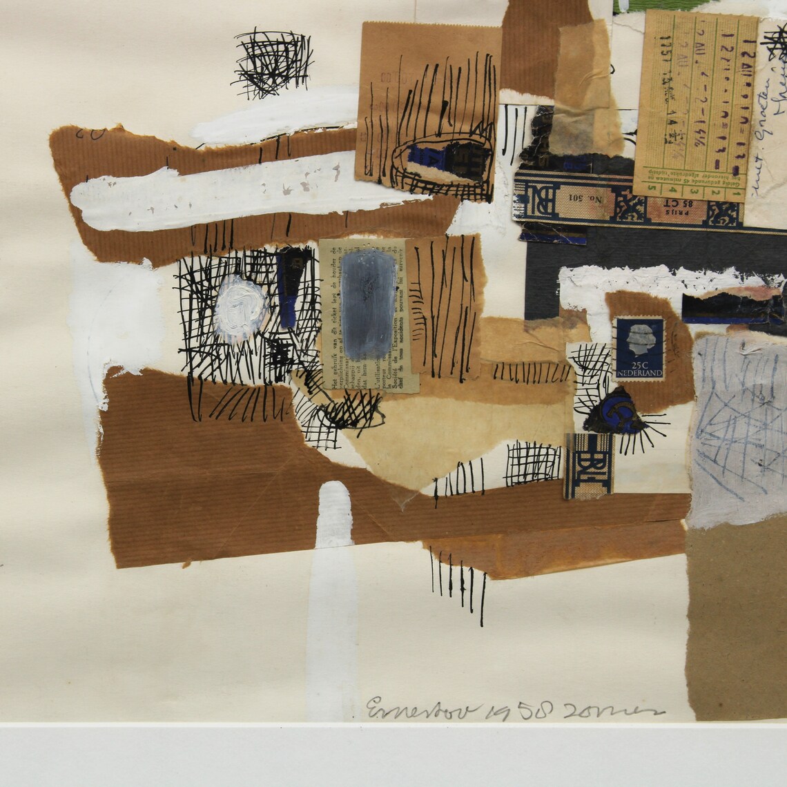 Ernst Vijlbrief (1934-2010) - Collage - "special Delivery" - Signed ...