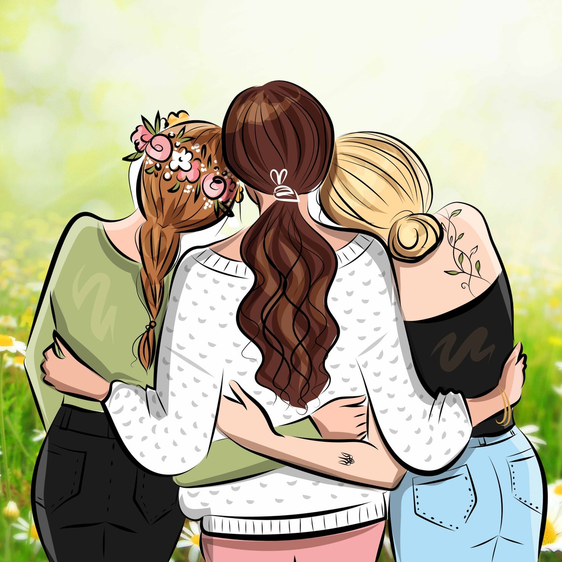 Best Friends Forever Women Sisters Queen Love Partner Party SVG PNG ...