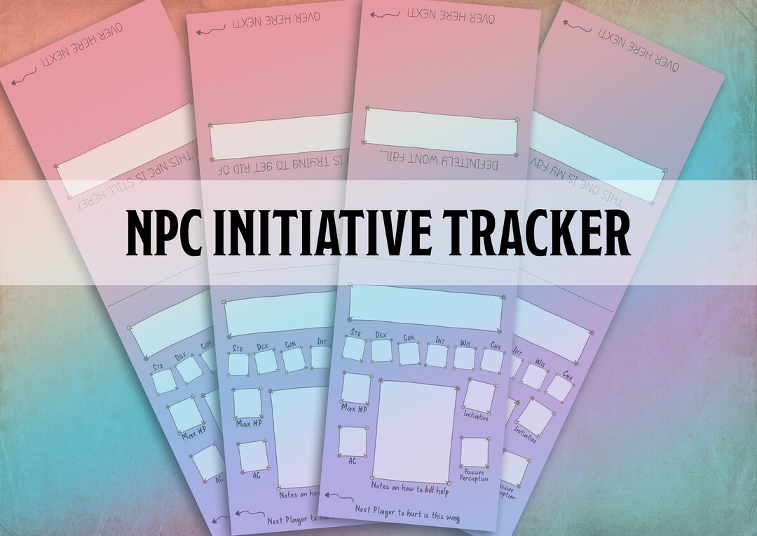 NPC D&D Initiative Tracker | Instant Download | Dungeons and Dragons ...