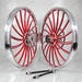 18 SPOKE Wheelset BMX Bicycle 20alloy Sport Rim RED Color Freewheel 16T ...
