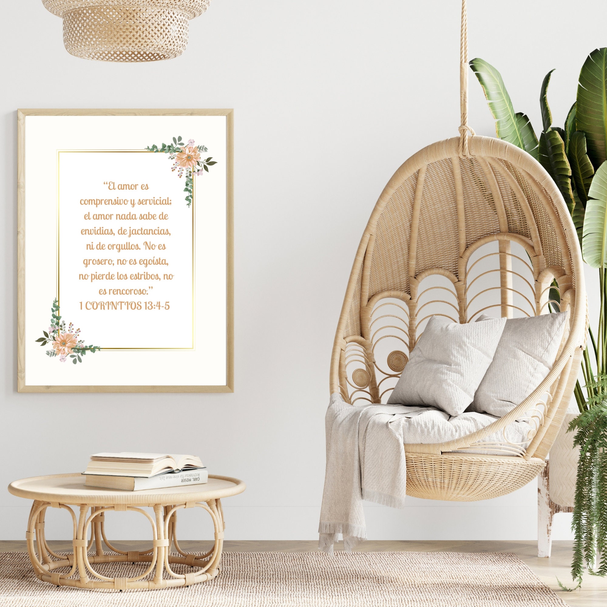 El Amor Bible Verse Printable Wall Decoration 1 Corinthians 13 Verses 4 ...