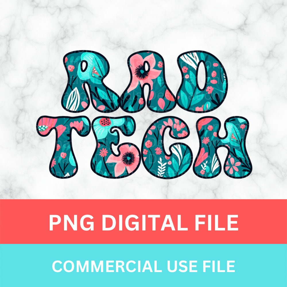 Rad Tech, PNG, Xray Tech, Sublimation Design, Instant Download, Retro ...