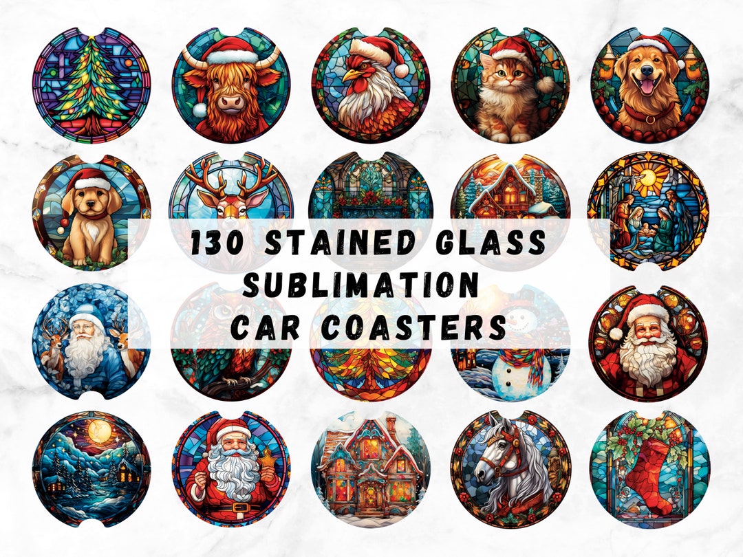 Christmas, Stained Glass, Sublimation Designs, PNG Sublimation ...