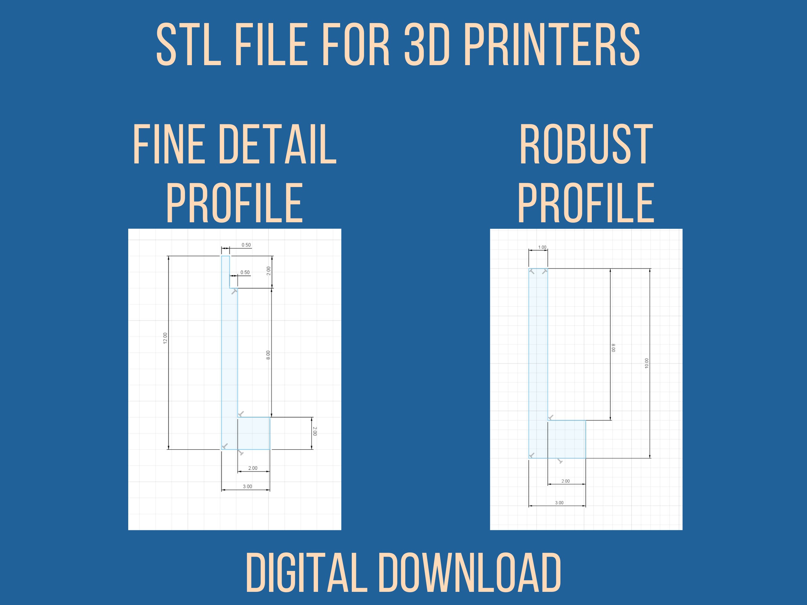 7 Different Sizes of Hexagon Stl Files, 2 Profiles, Ideal for Cookie ...