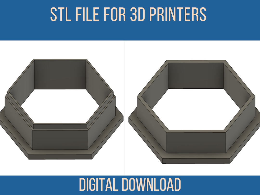 7 Different Sizes of Hexagon Stl Files, 2 Profiles, Ideal for Cookie ...