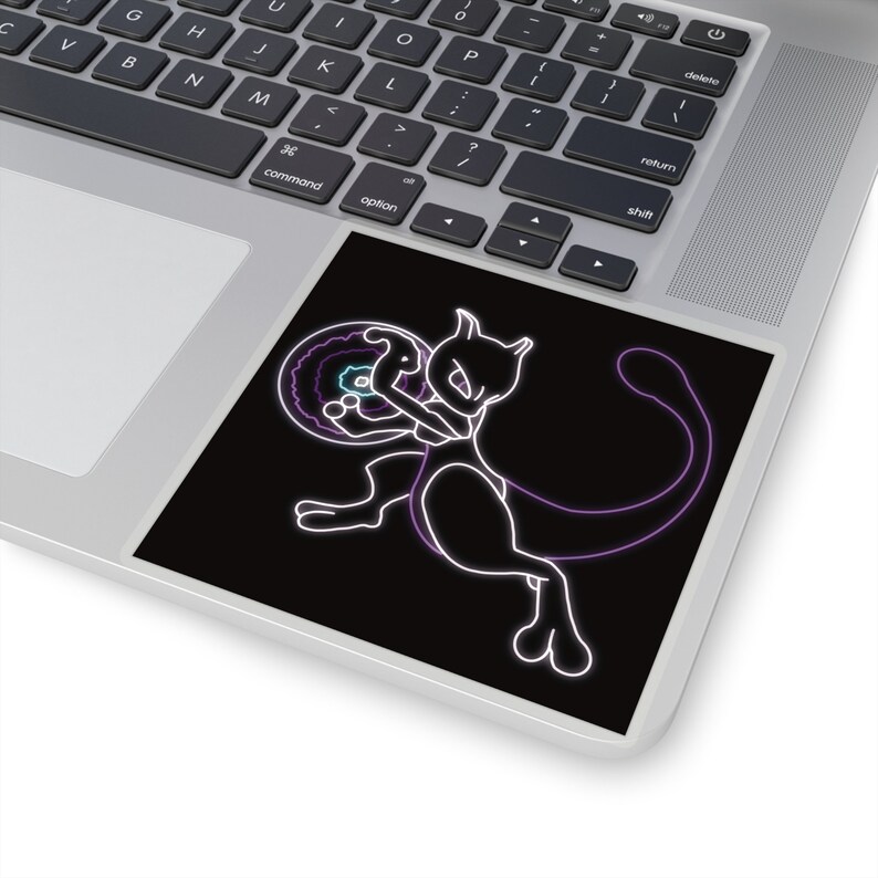 Neon Mewtwo Sticker - Etsy