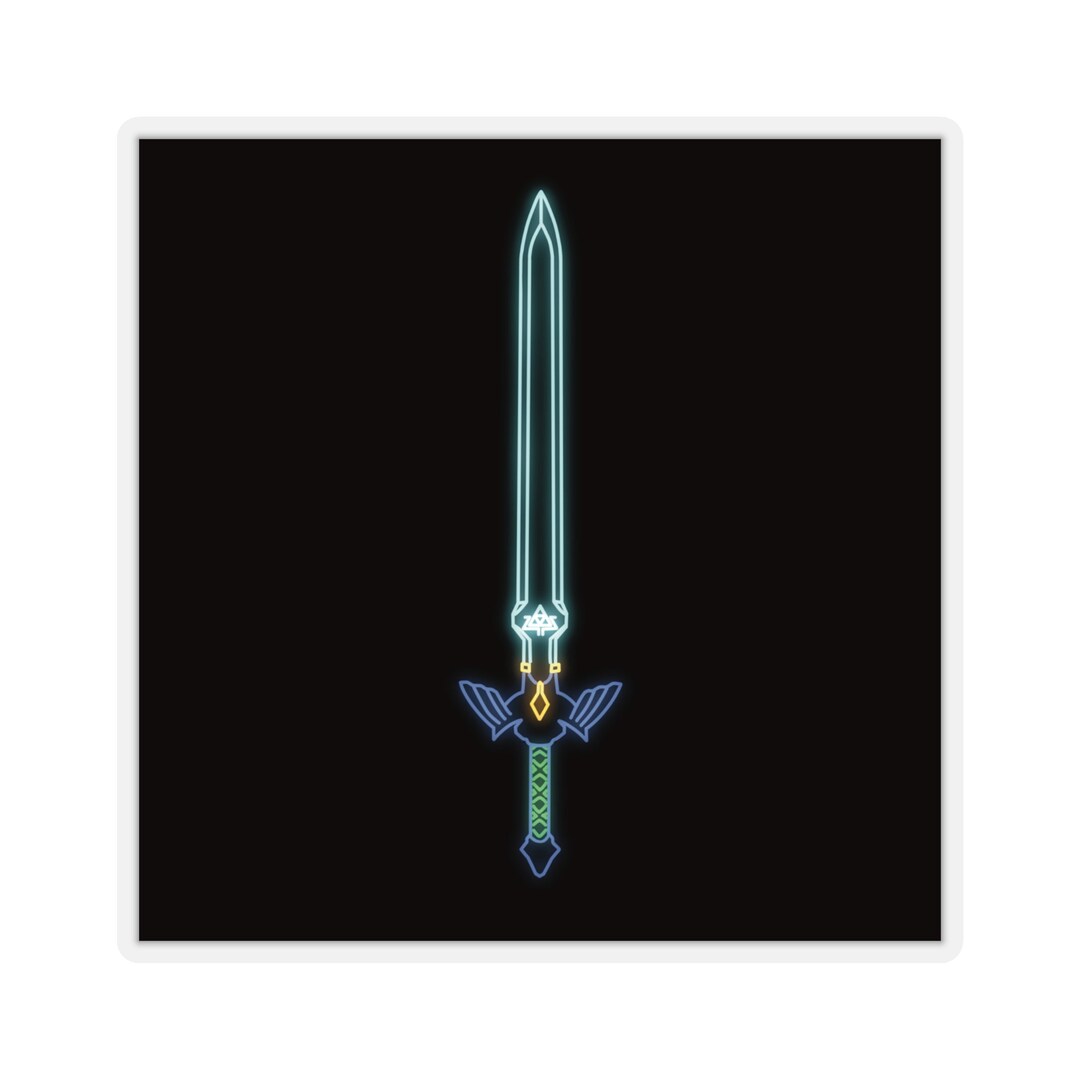 Neon Master Sword Sticker - Etsy