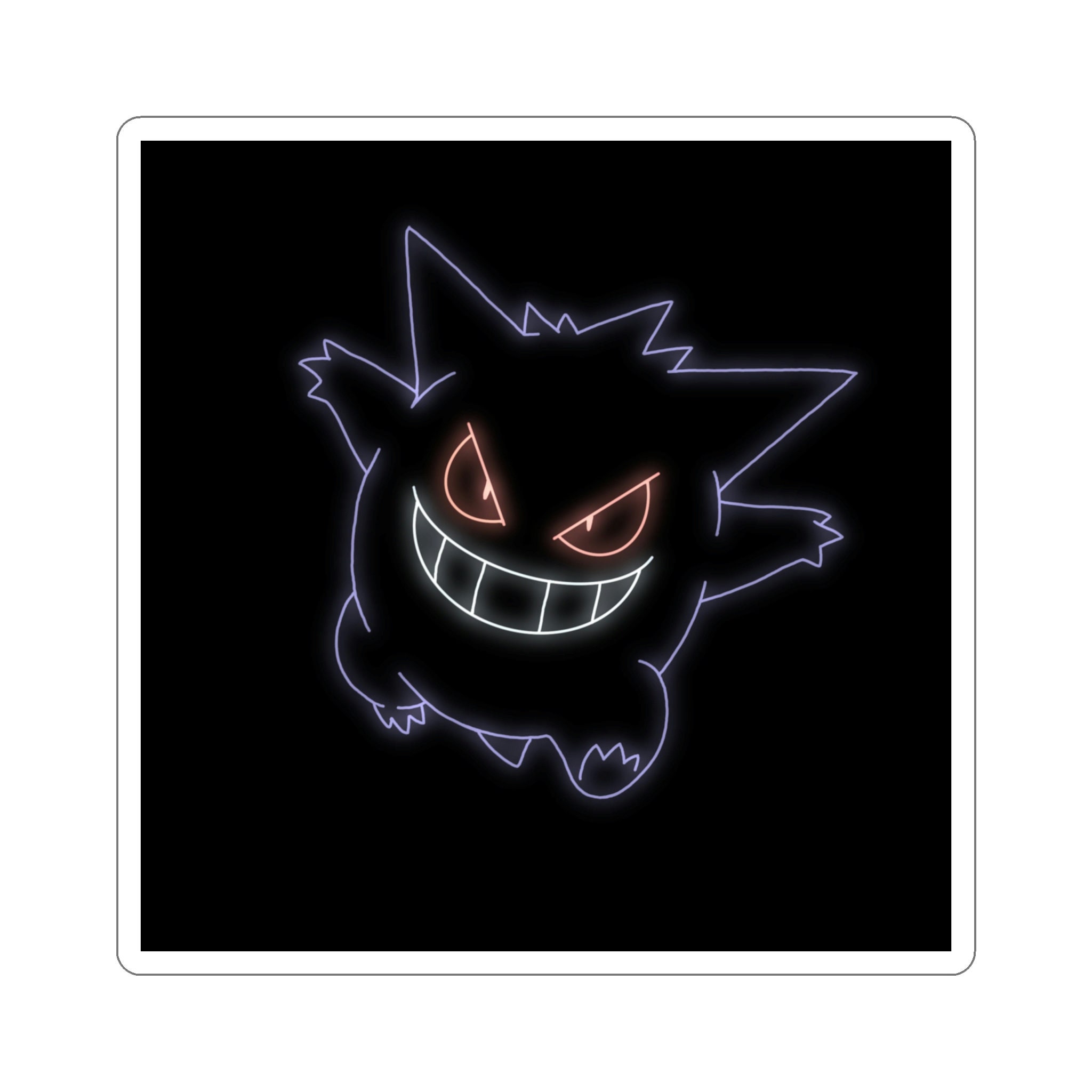 Neon Gengar Sticker - Etsy