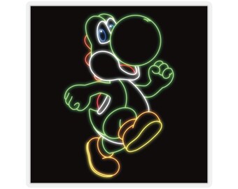 Yoshi Super Mario Bros Sticker Decal Laptop Sticker Water - Etsy