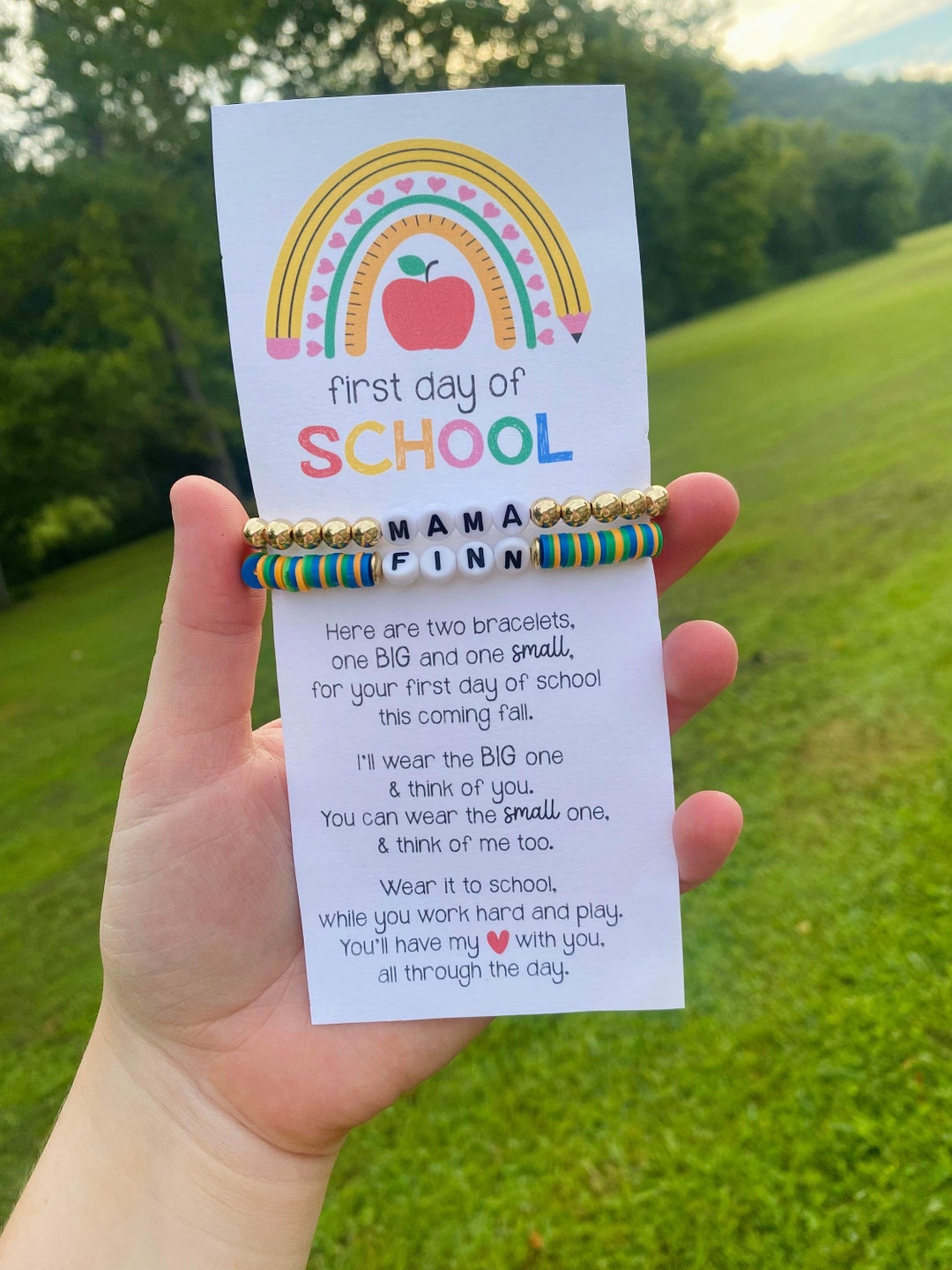 Back to School/first Day of School Bracelets - Etsy