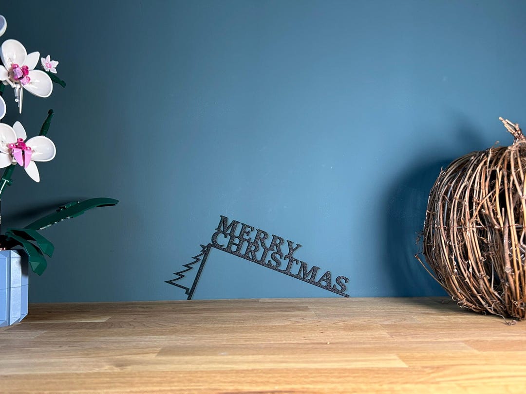 3D Printed Merry Christmas Door Corner Decor: Festive Tree Accent - Etsy