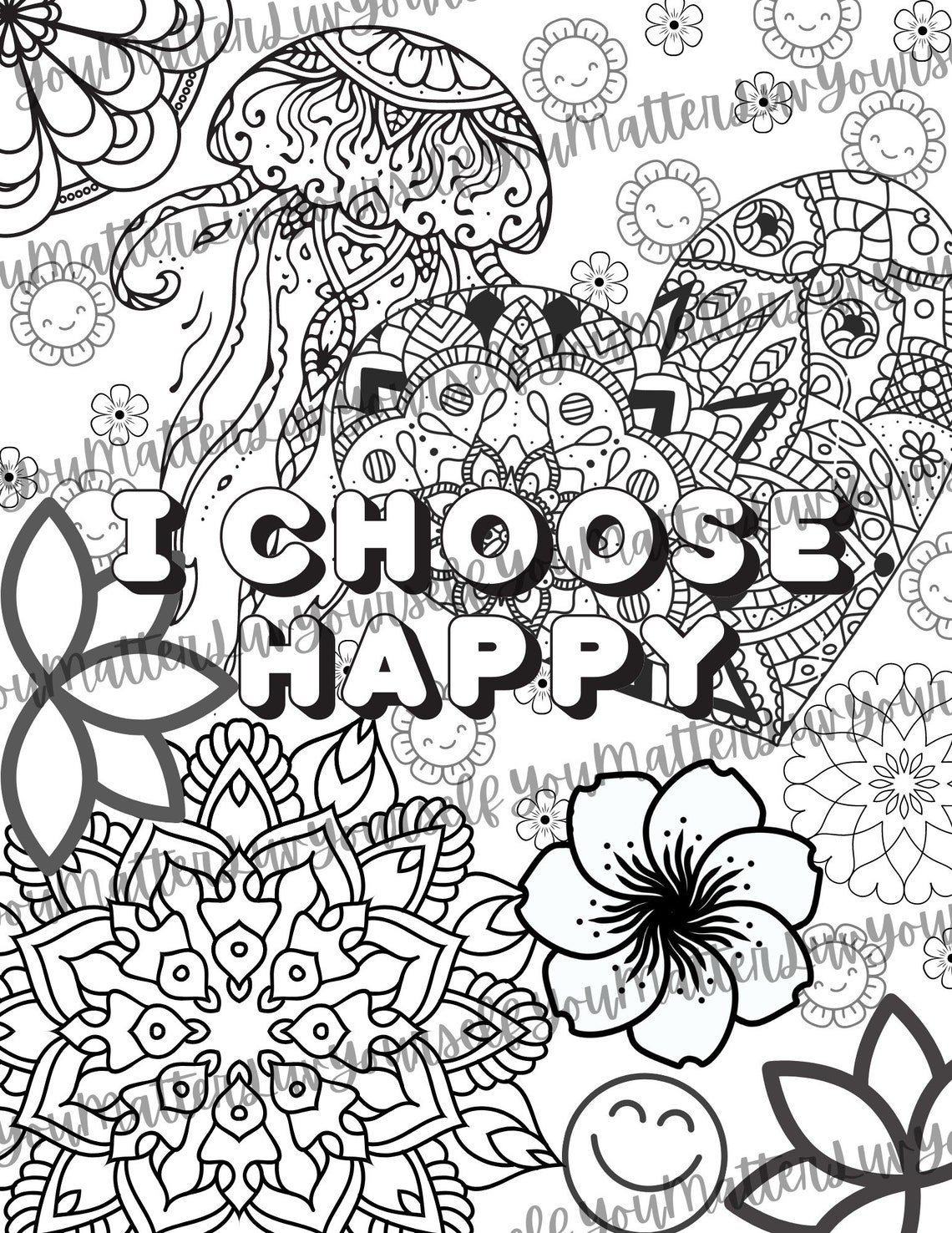 Gratitude Journal With Mindfulness Coloring Pages - Etsy