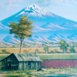 Mount Mayon Volcano Original Painting, Signed by Artist, Great Art for ...