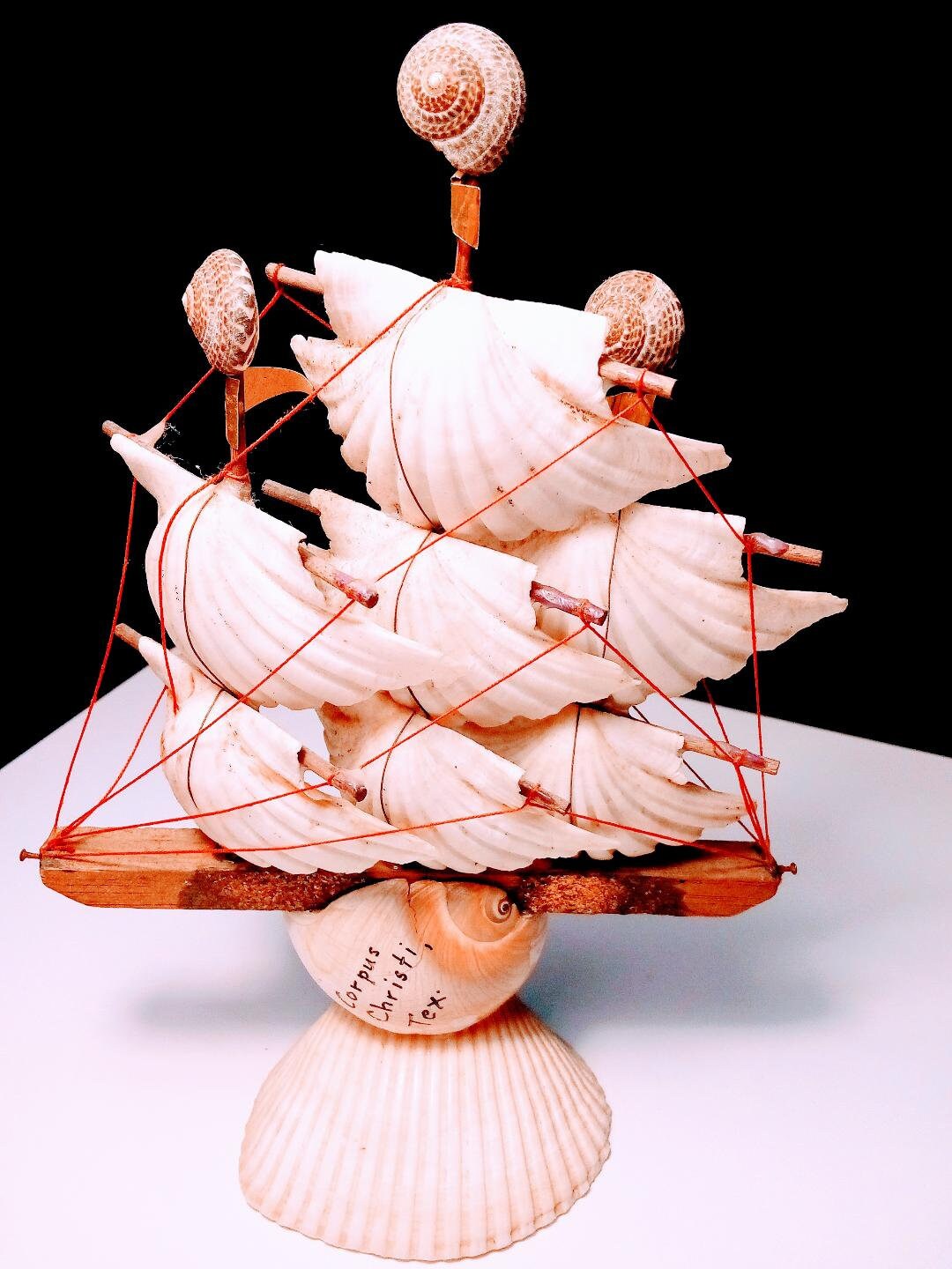 Father's Day Gift Ship Model Decor Made of Hard Natural Shells Unique ...