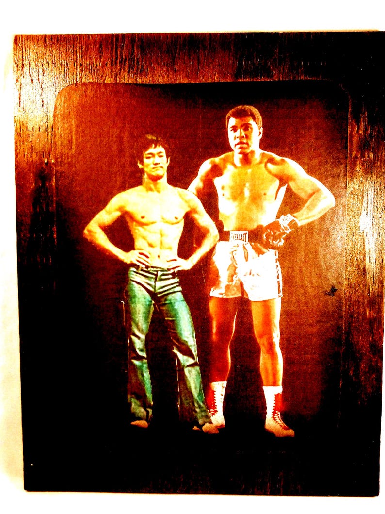 Vintage Muhammad Ali and Bruce Lee Boxing Art, Ideal Home Decor ...