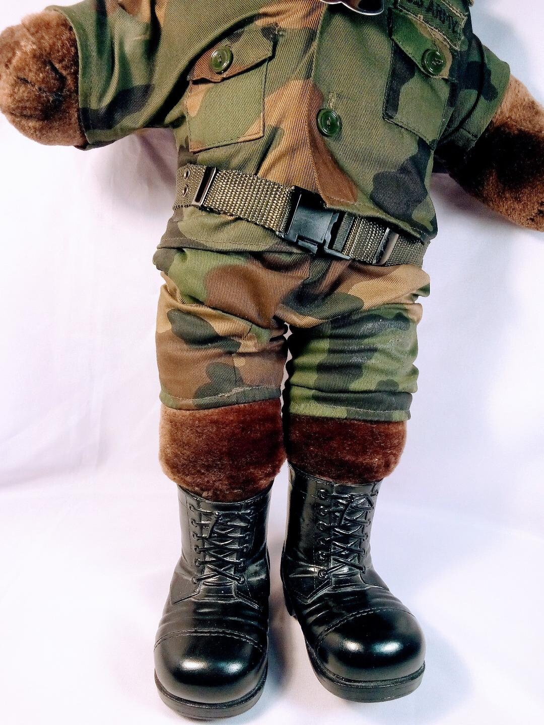 Army Teddy Bear, Big Cuddly Classic Vintage, Collectible Military Tall ...