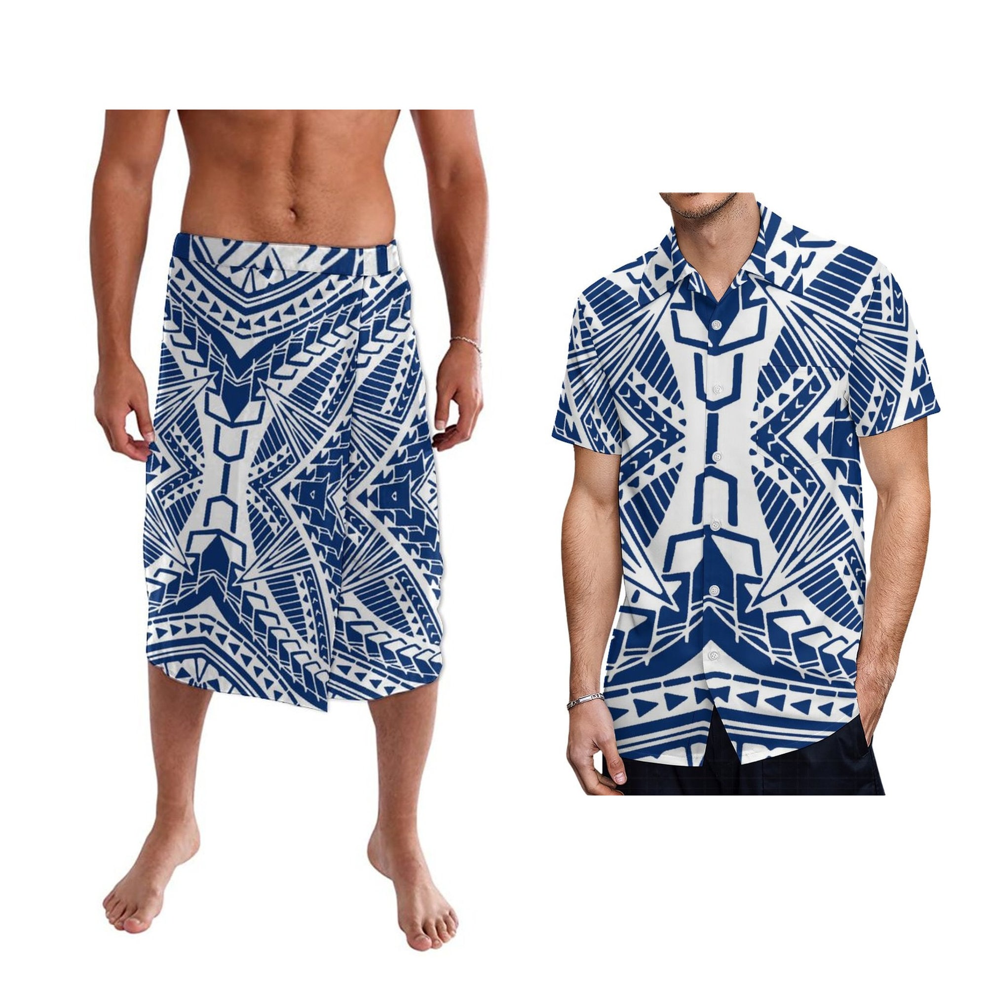 Samoa Polynesian Ie Faitaga Lavalava Sarong Sulu Match Shirt - Etsy