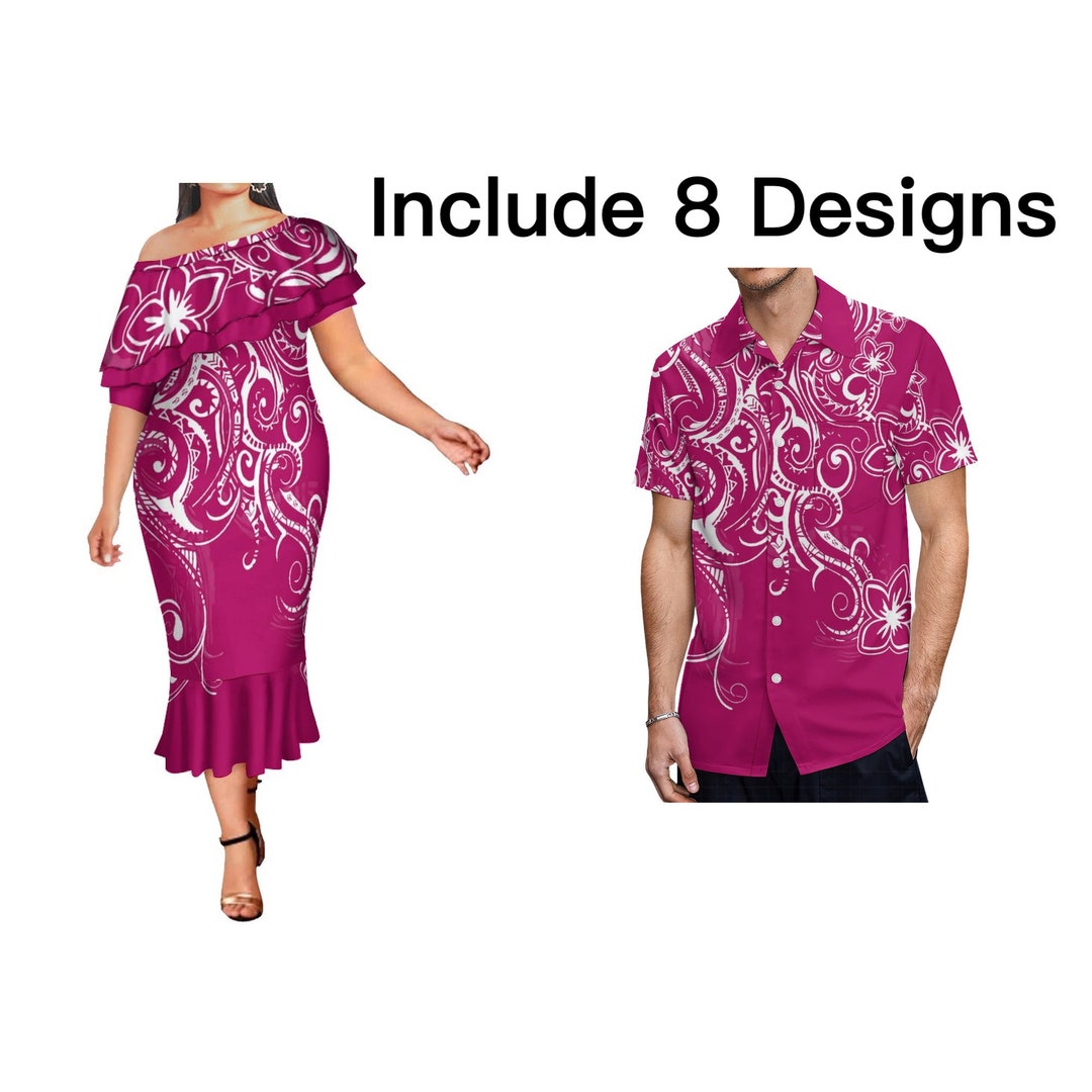 9XL Hot Sale Custom Tapa Print Pacific Island Dresses Bodycon - Etsy