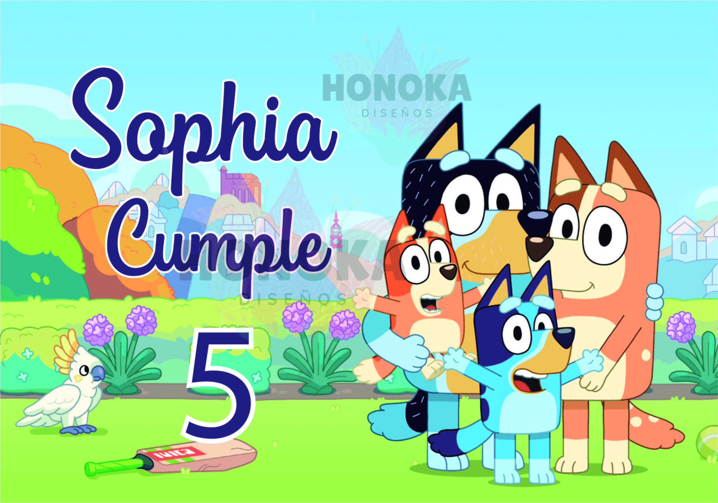 Personalized BLUEY Birthday Poster to Print A3 - Etsy