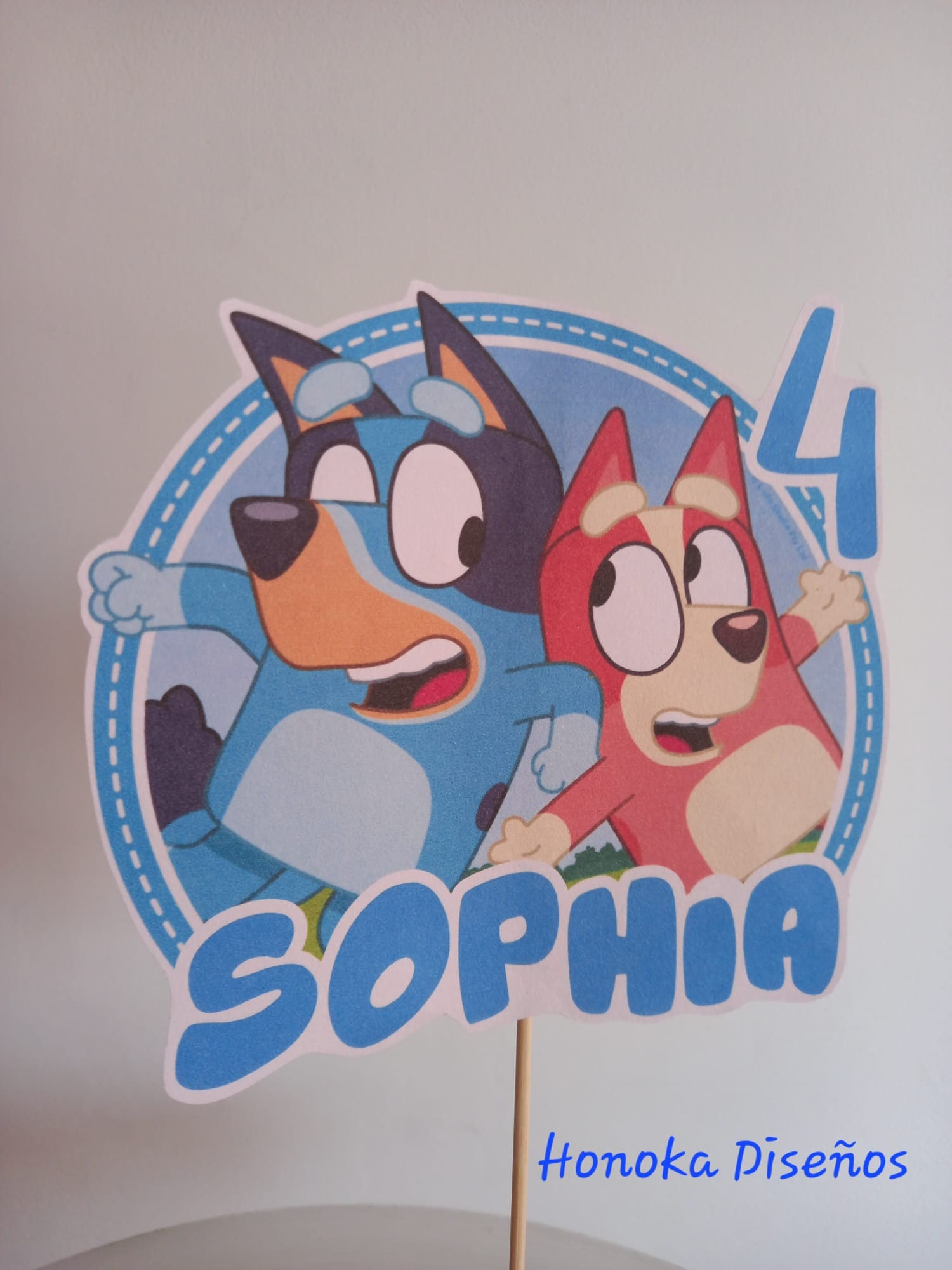 Personalized Bluey Digital File to Download Print Birthday Cake Pdf ...