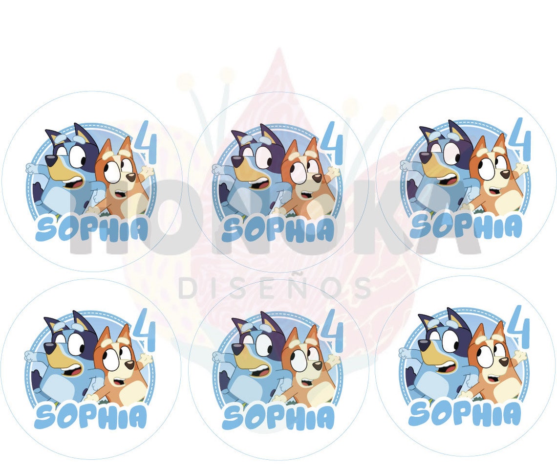 Personalized Bluey Digital File to Download Print Birthday Cake Pdf ...