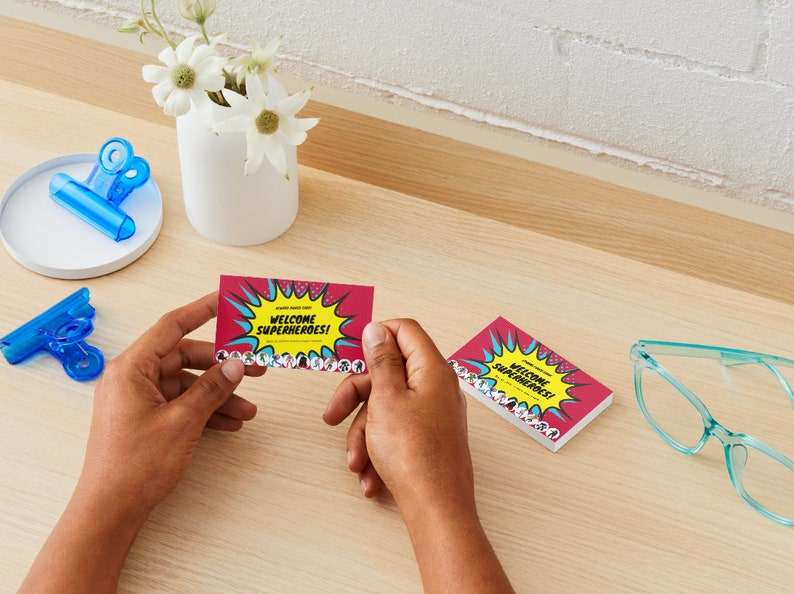 Superhero-themed Reward Punch Cards - Etsy