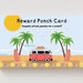 Beach Themed Reward Punch Cards - Etsy