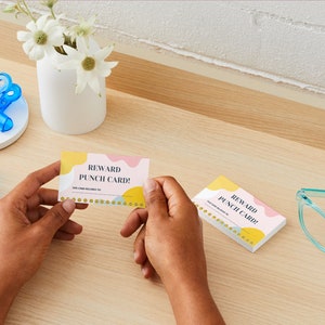 Boho Smiley Face Reward Punch Card - Etsy