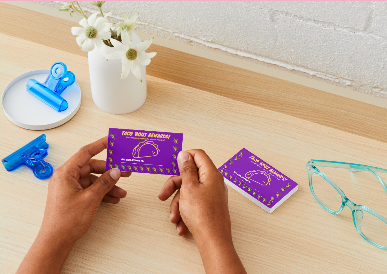 Taco Themed Punch Cards "taco 'bout Rewards" - Etsy