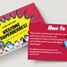 Superhero-themed Reward Punch Cards - Etsy