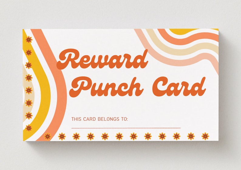 Boho Reward Punch Cards - Etsy