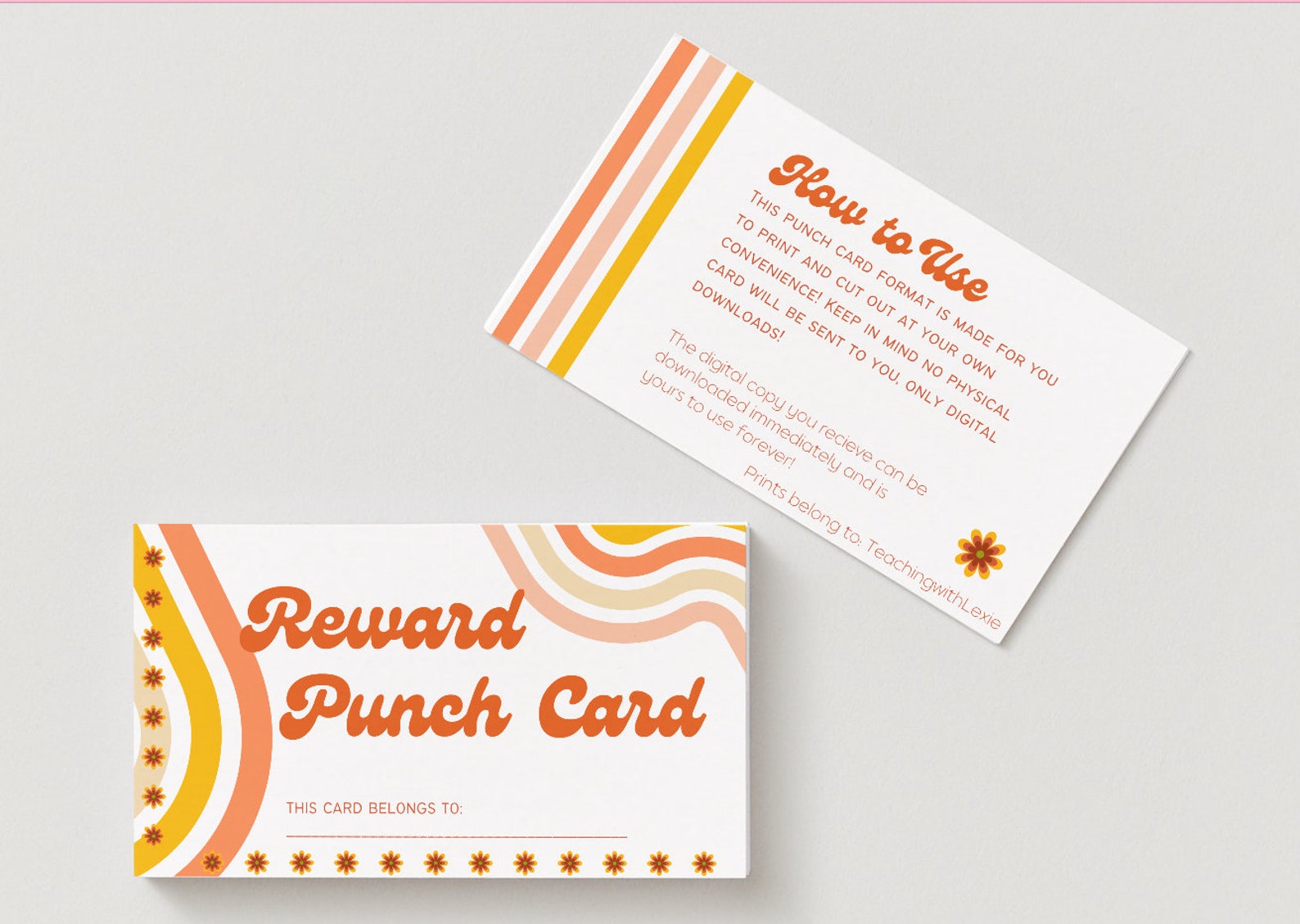 Boho Reward Punch Cards - Etsy