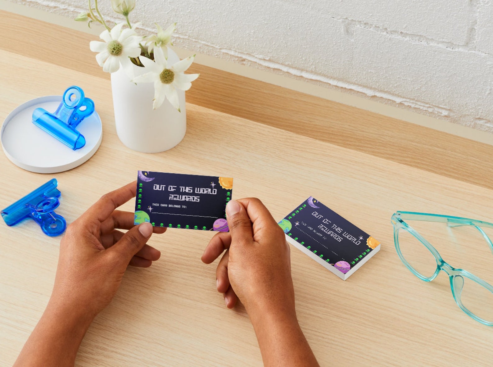 Space Themed Rewards Punch Card - Etsy