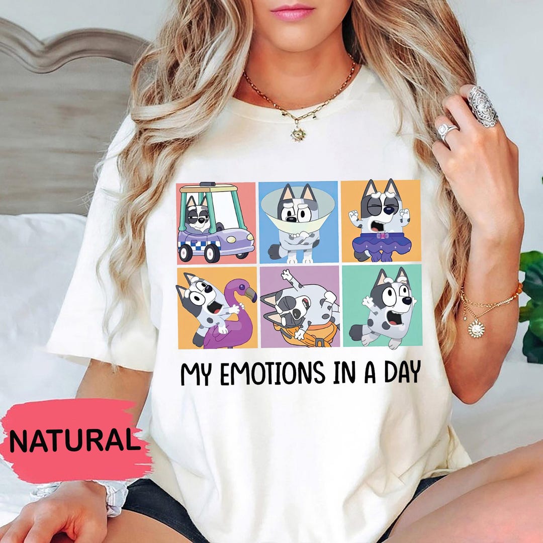 Bluey PNG, My Emotions in A Day Png, Bluey Birthday Png, Bluey and ...