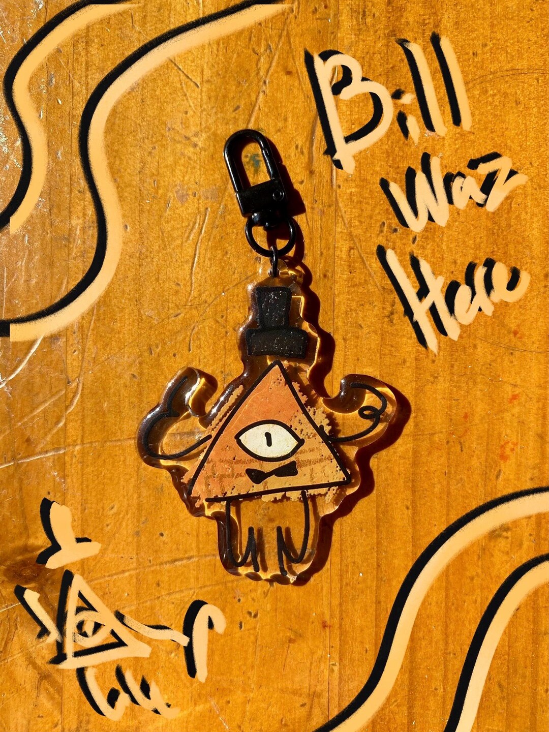 Bill Cipher Keychain - Etsy