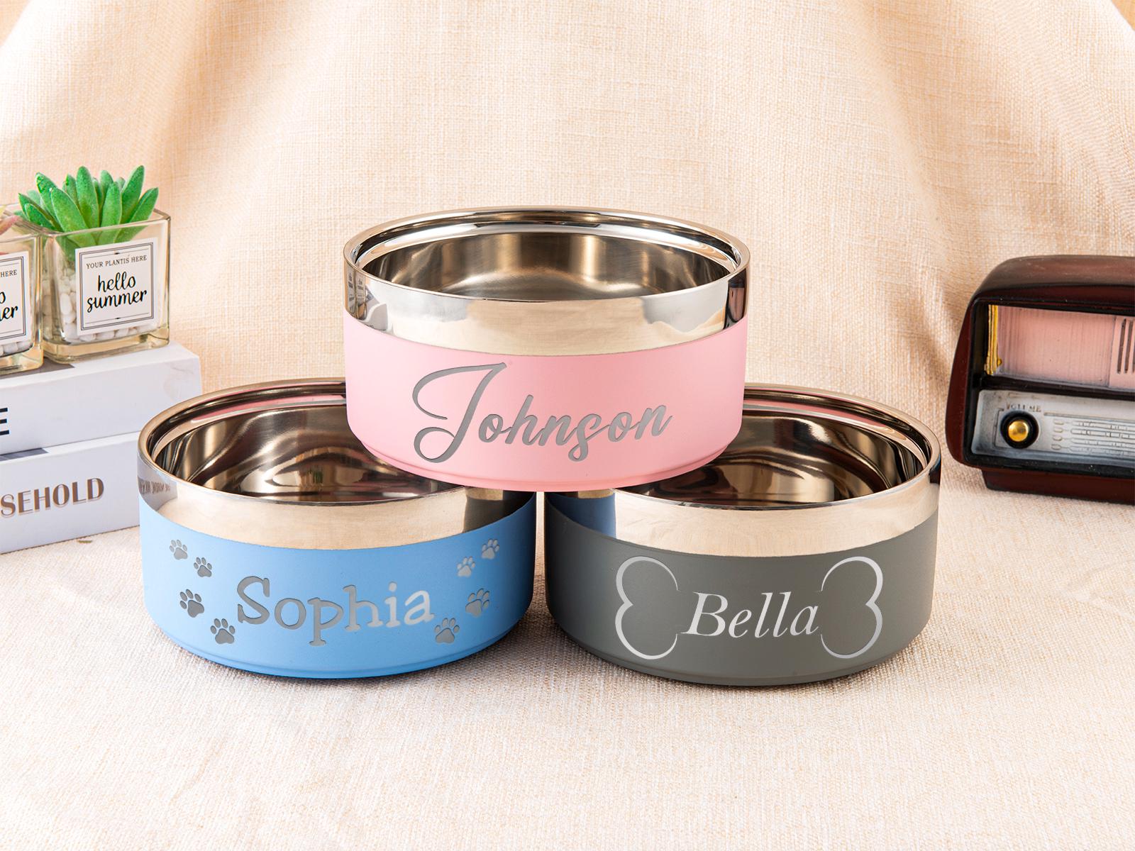 Custom Pet Bowl With Name,engraved Dog Bowls,small Bowls for Pet ...