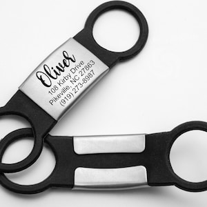 Slide on Dog Tags for Dogs Personalized Dog ID Tag,silent Dog Tag,slide ...