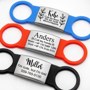 Slide on Dog Tags for Dogs Personalized Dog ID Tag,silent Dog Tag,slide ...