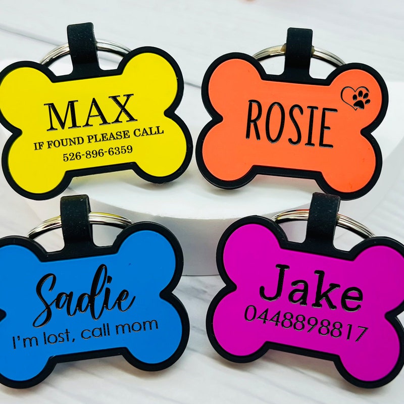 Dog Name Tags - Etsy