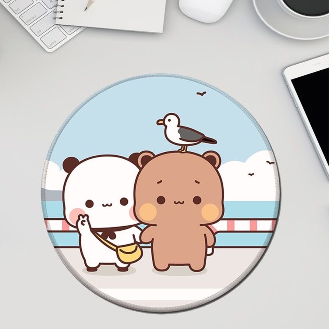 Kawaii Cartoon Mousepad Cute ER BUBU Bear Mousepad Couple - Etsy