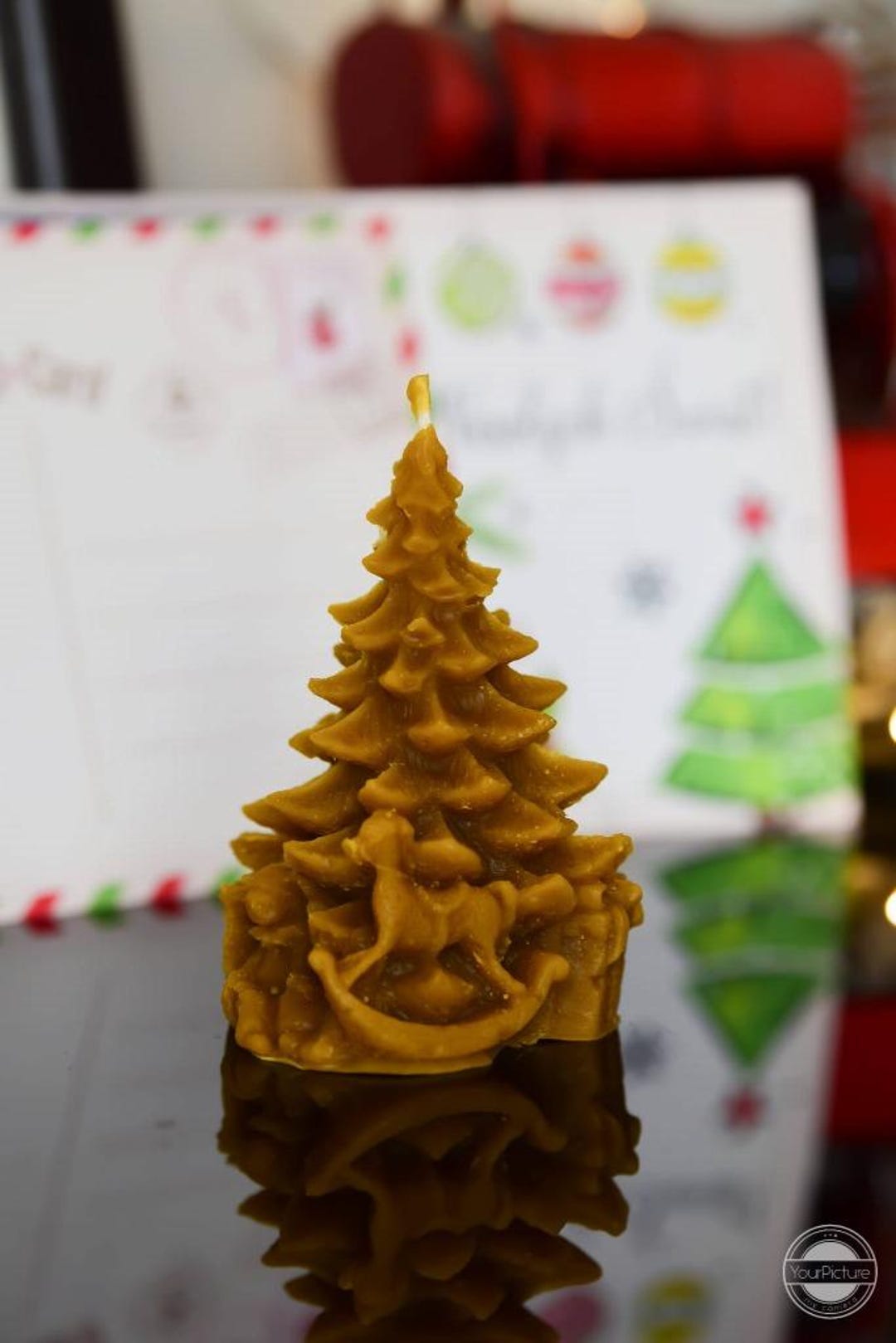 Świeca Z Wosku Pszczelego 100% - Choinka Z Prezentami - świece ...