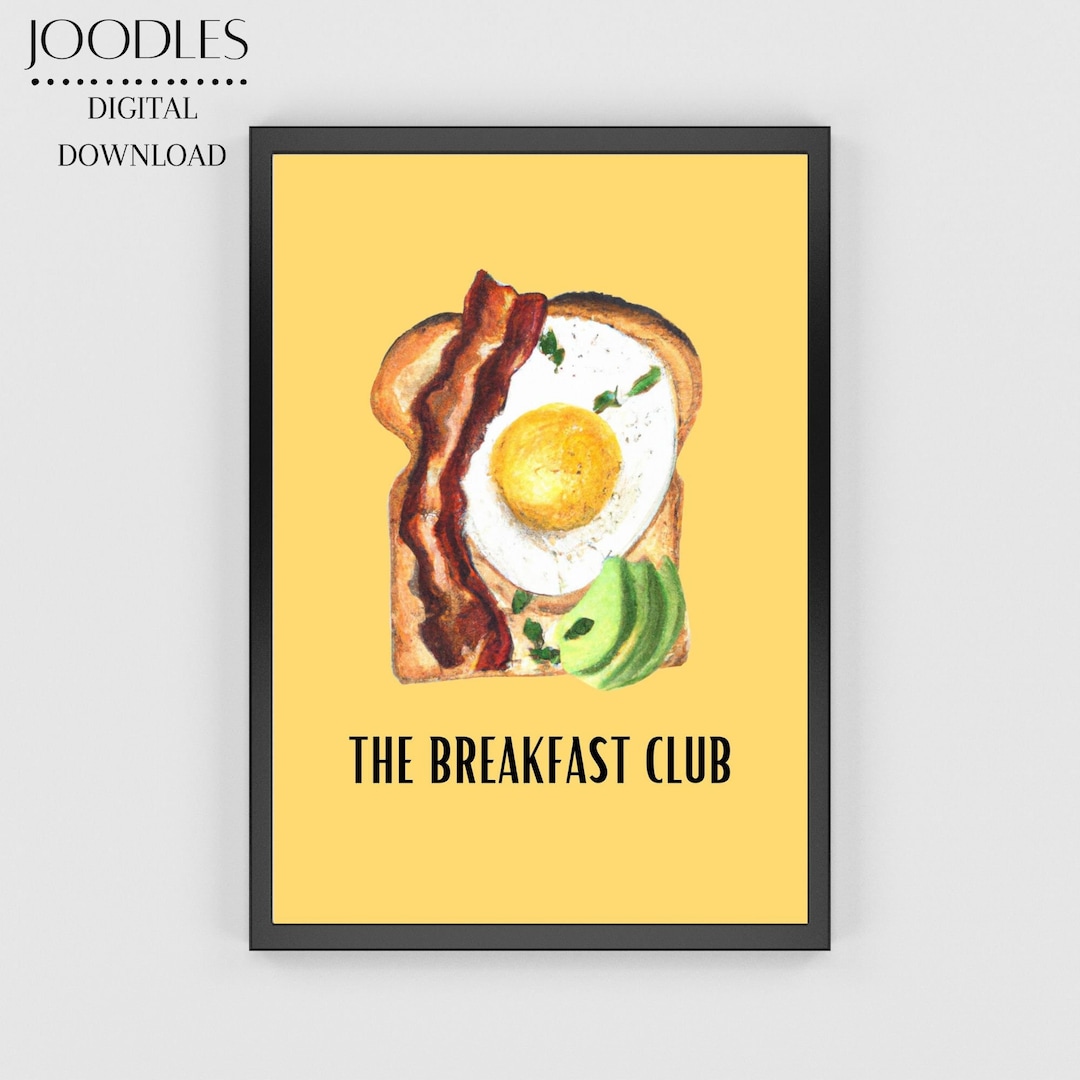THE BREAKFAST CLUB Watercolor Printable Wall Art | Morning Sunshine - Etsy